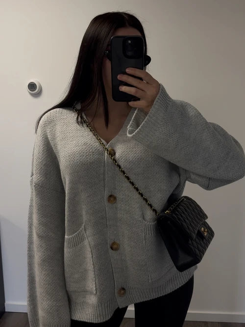 Basic Cardigan Grey – Linnest